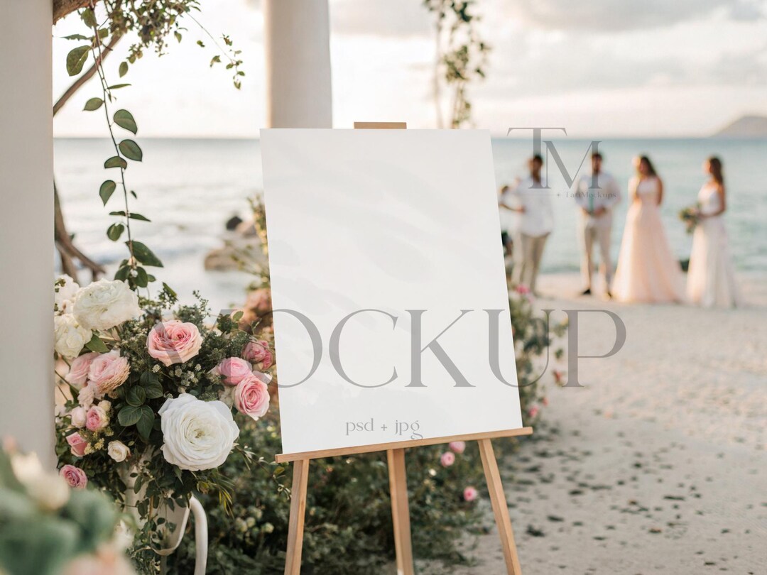 Wedding 18x24 Easel Sign Mockup, Wedding Welcome Mockup, Welcome Sign ...