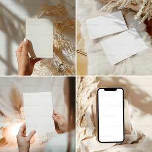 50 Boho Mockup Bundle Neutral Tones Invitation Mockup Bundle Easel Sign ...