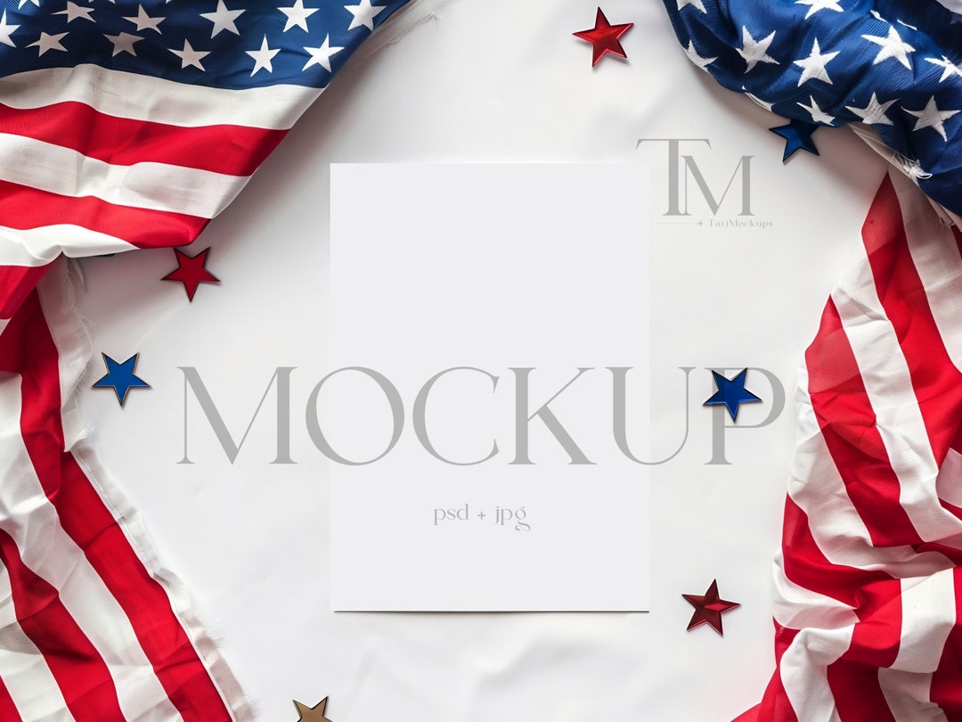 4 of July Card Mockup, Fourth of July Mockup, 4th of July 5x7 ...
