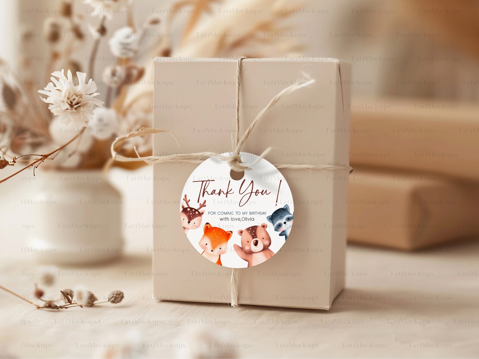 Round Gift Tag Mockup, Wedding Favor Tag Mockup, Round Favor Tag Mockup ...