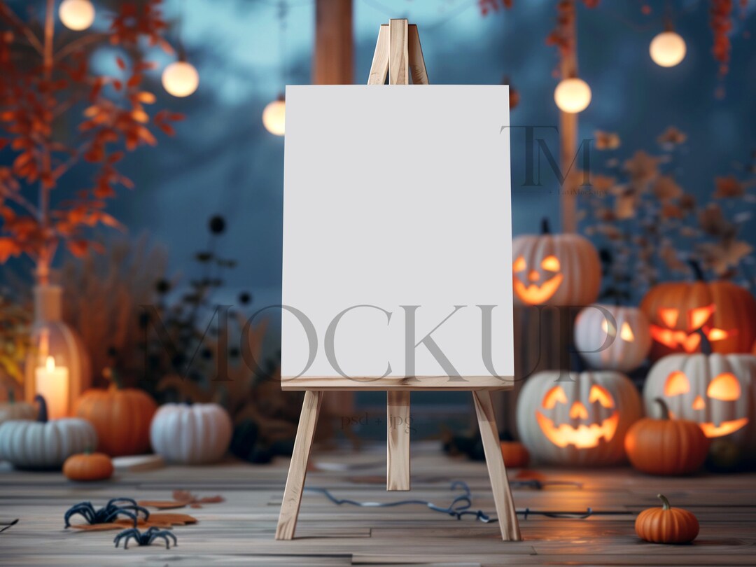 Halloween Event Sign Mockup, Welcome Sign Mockup, 16x20 Sign Mockup ...