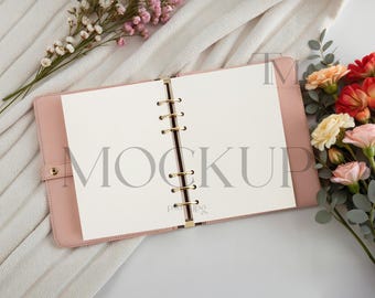 A5 Filofax Mockup, A5 Notebook Mockup, Planner Pages Mockups, Planner ...