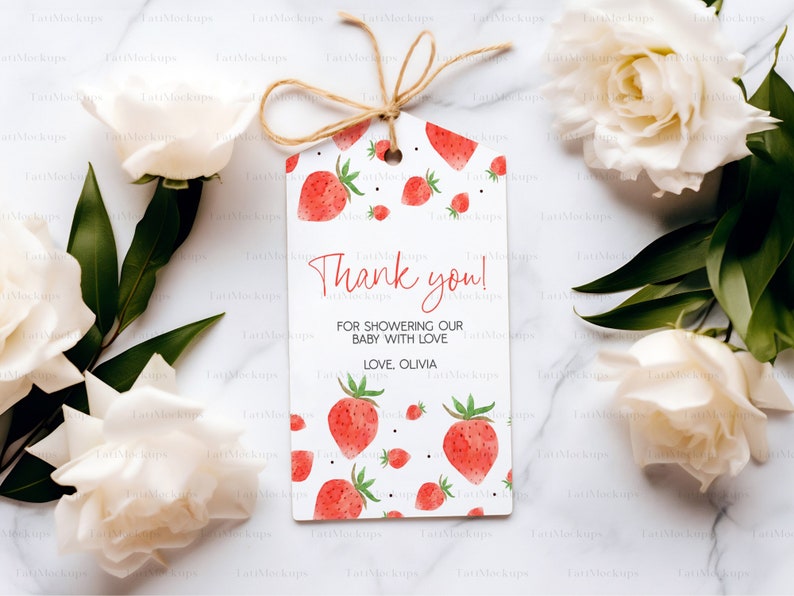 2x3.5 Gift Tag Mockup, Hang Tag Label Mockup, Rectangle Tag Mockup ...