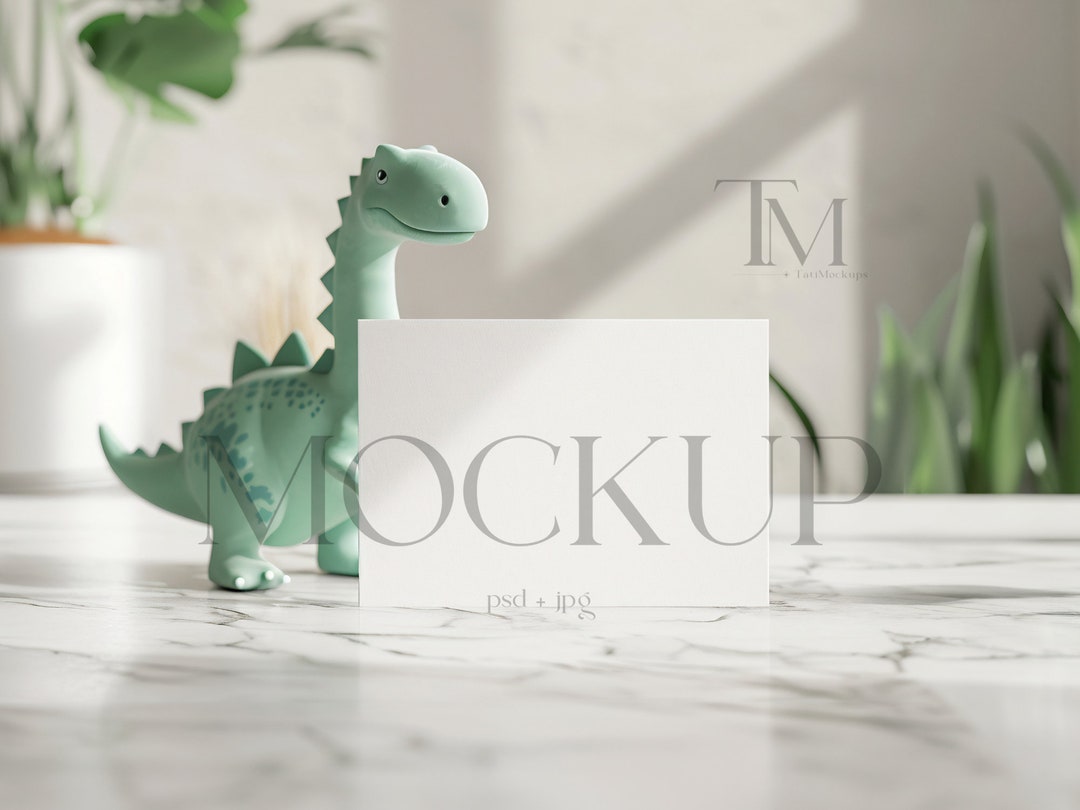 5x3.5 Card Mockup, PSD JPG, Dinosaur Theme (digital Download) - Etsy