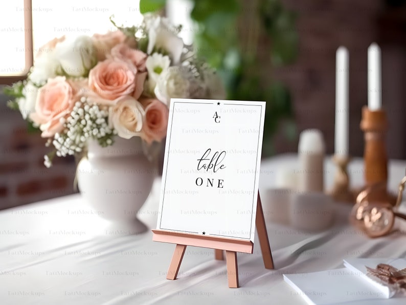 5x7 Table Number Mockup Wedding Sign Mockup Wedding Table - Etsy