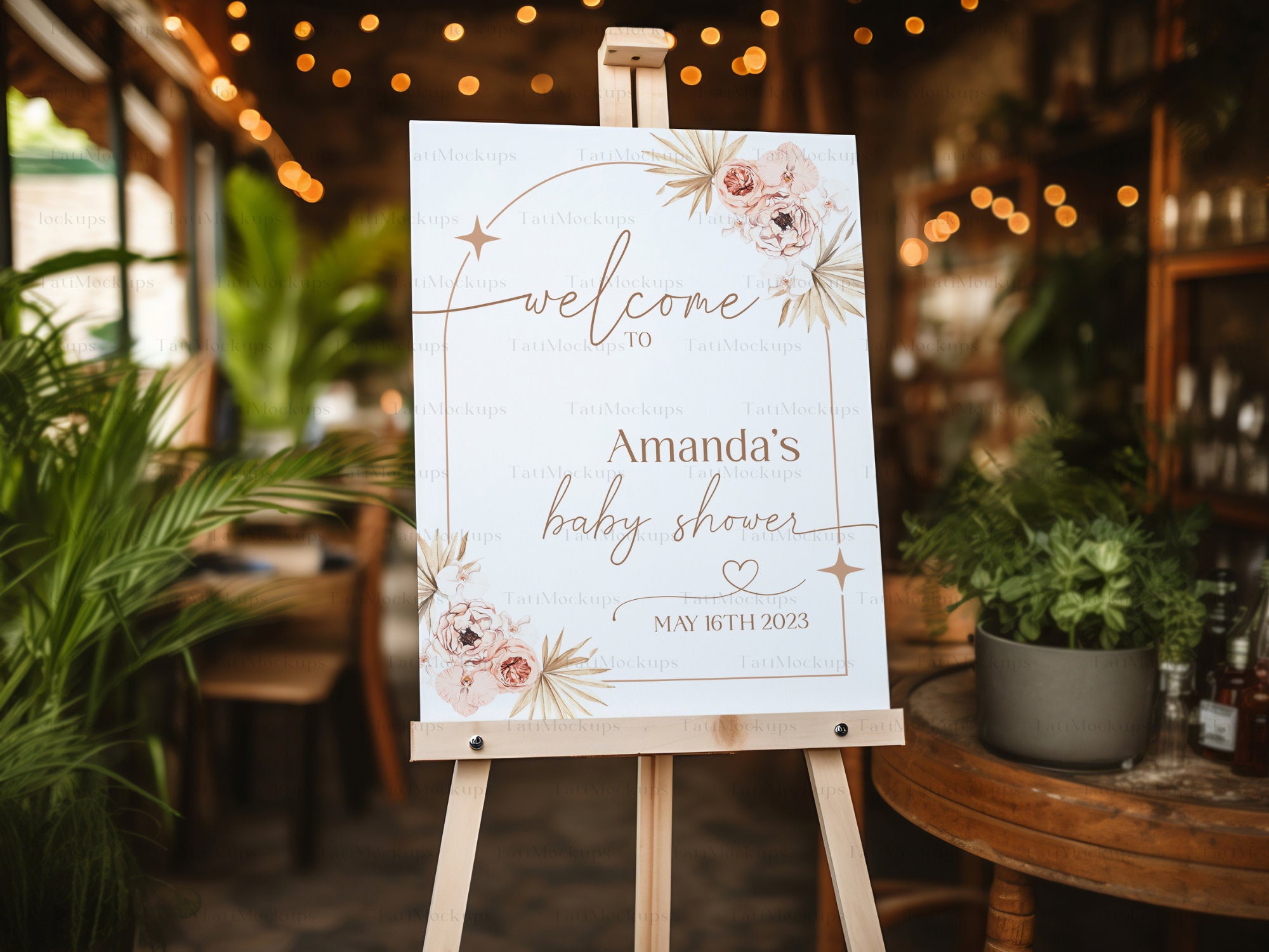 Easel Welcome Sign Mockup, 18x24" 3x4 Ratio (PSD & JPG) - Etsy