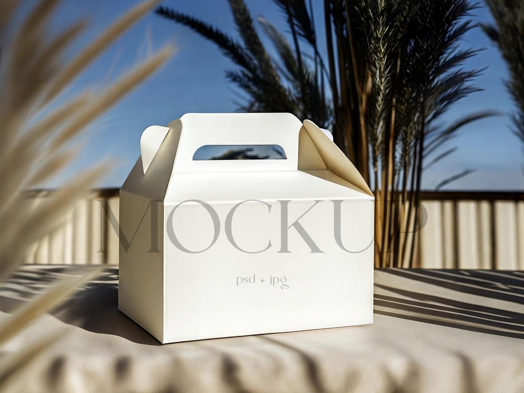 Birthday Box Mockup, Boho Gable Box Mockup, Party Boxes Mockups, Gable ...