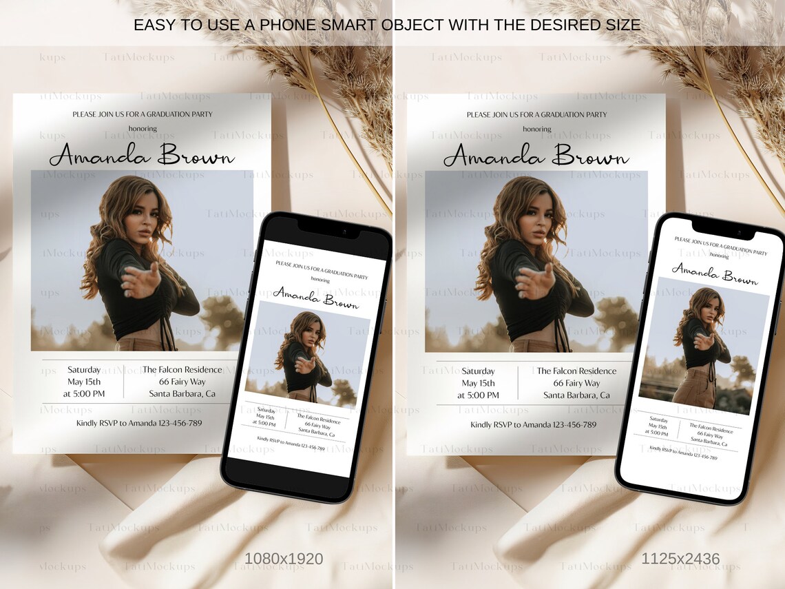Card and Phone Mockup Card and Device Mockup iPhone and Card Mockup ...