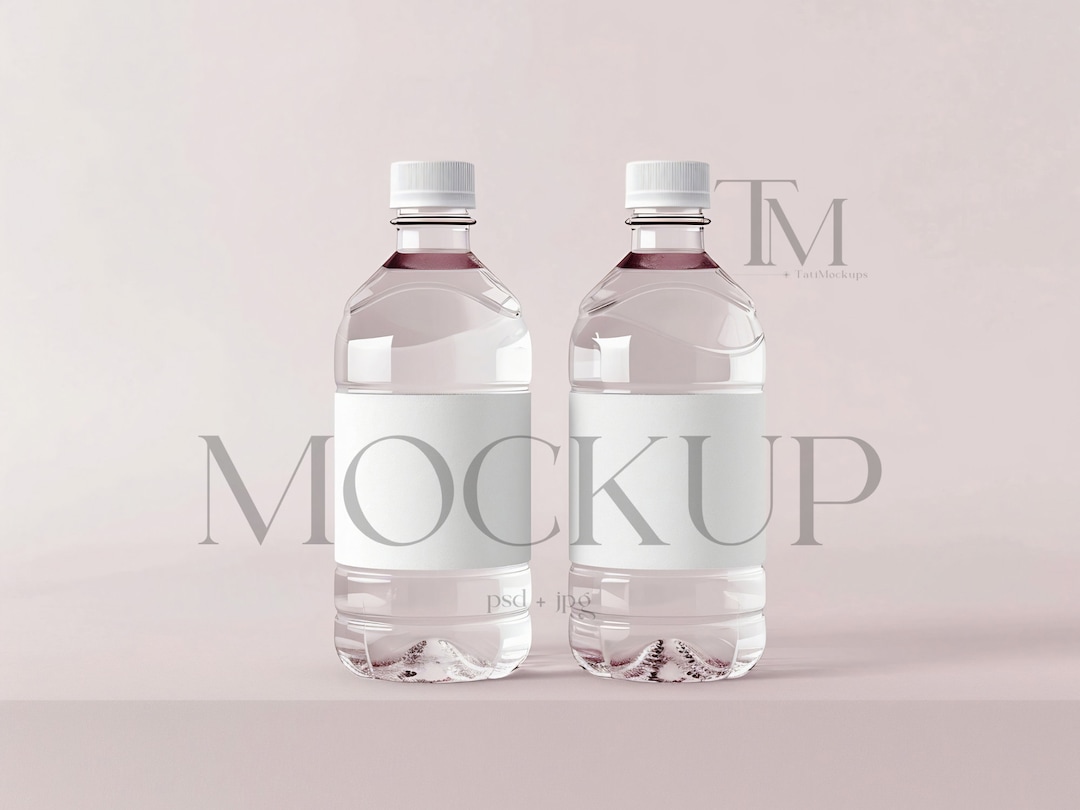 Water Bottle Label Mockup, Water Bottle Wrapper Mockup, Drink Label ...
