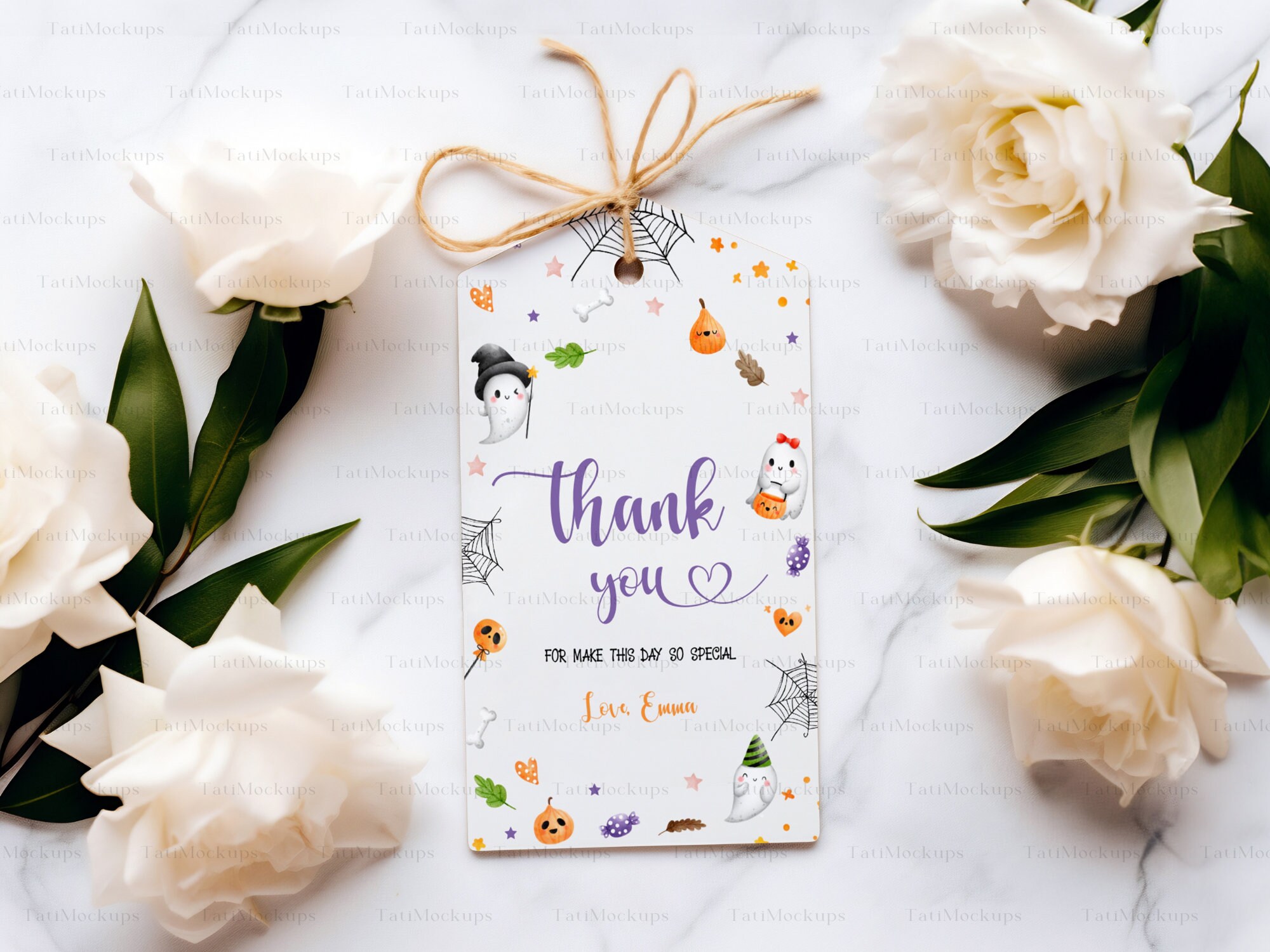 2x3.5 Gift Tag Mockup, Hang Tag Label Mockup, Rectangle Tag Mockup ...