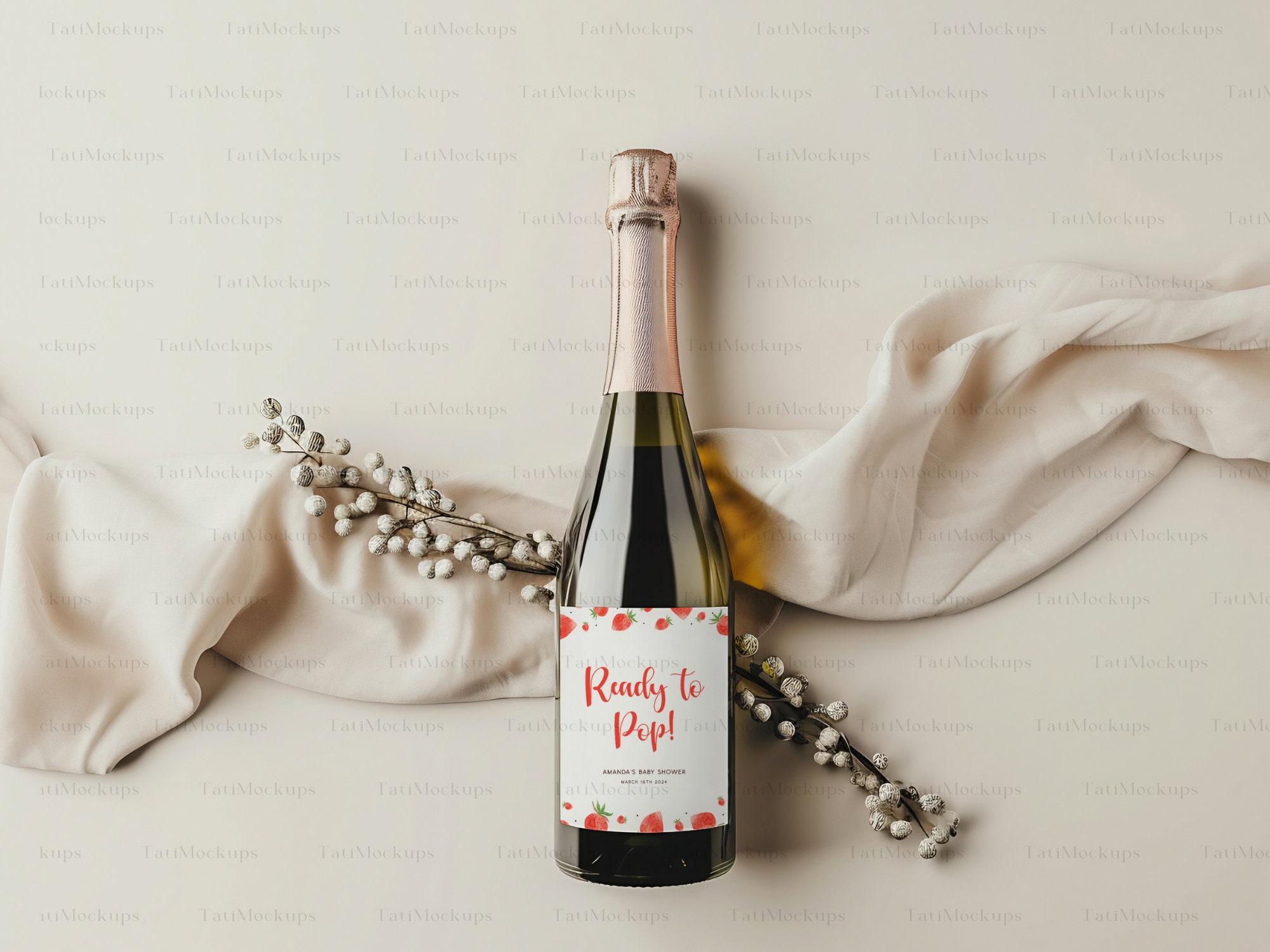 Wine Bottle Label Mockup, 3.5x4.5 Mockup, 3.5x4.5 Label Mockup, Wine ...