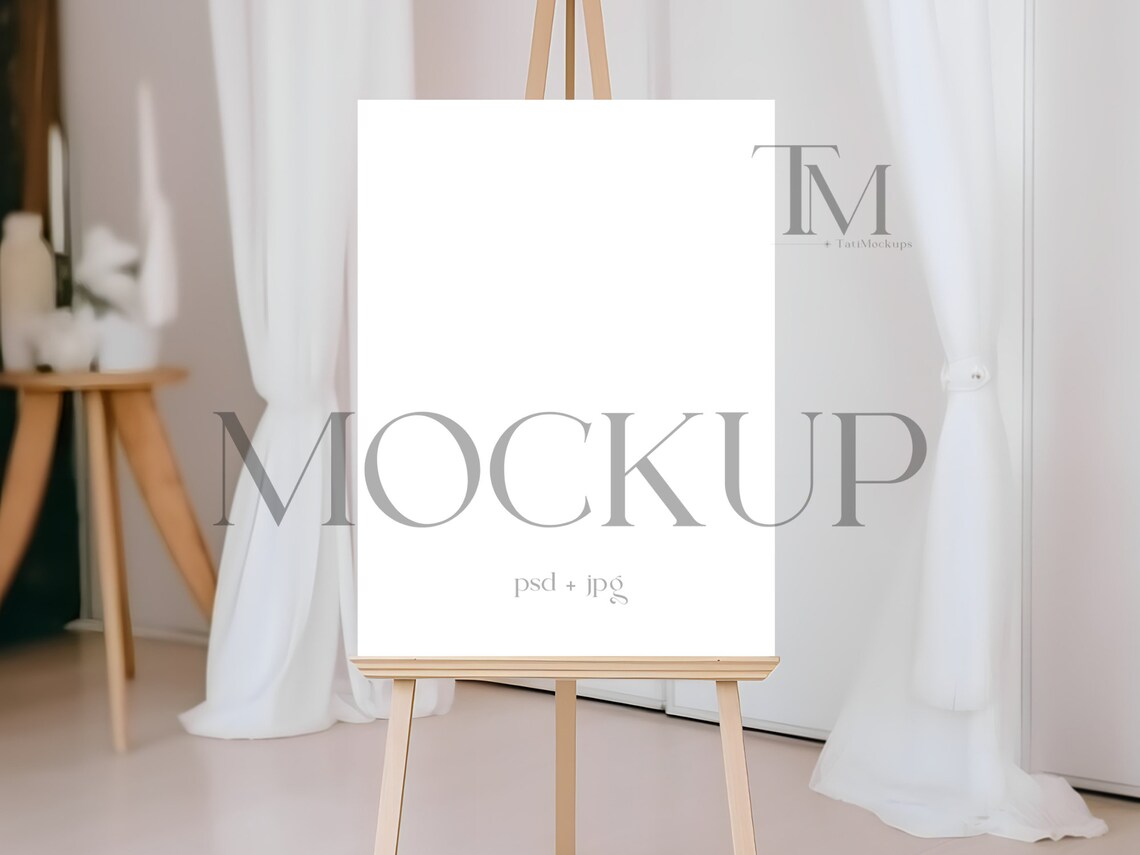 Welcome Sign Mockup, 3x4 Proportion, Birthday Easel Sign, Seating Chart ...