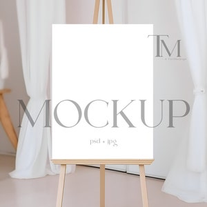 Welcome Sign Mockup, 3x4 Proportion, Birthday Easel Sign, Seating Chart ...