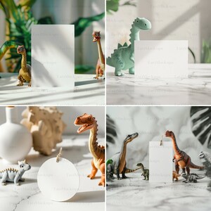 Dinosaur Themed Mockup Bundle Invitation Mockup 5x7 Card Mockup ...