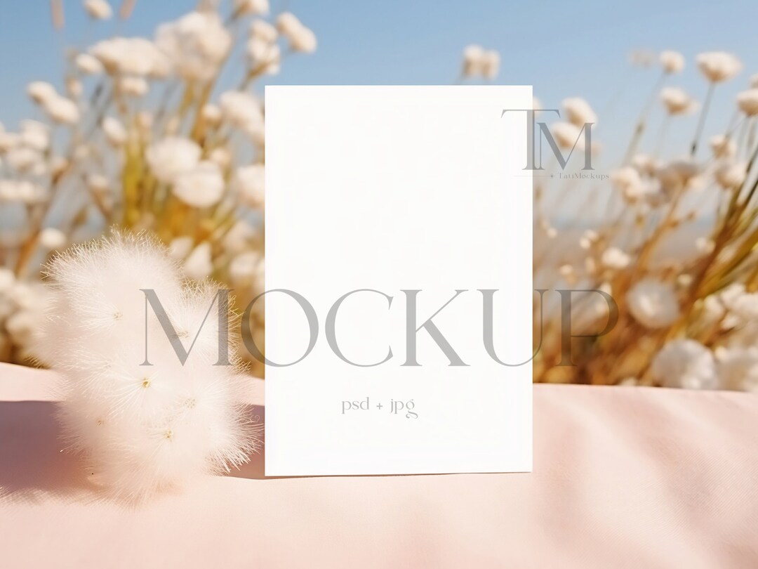 Invitation Card Mockup Greeting Card Mockup 5x7 Invite Mockup Blank ...