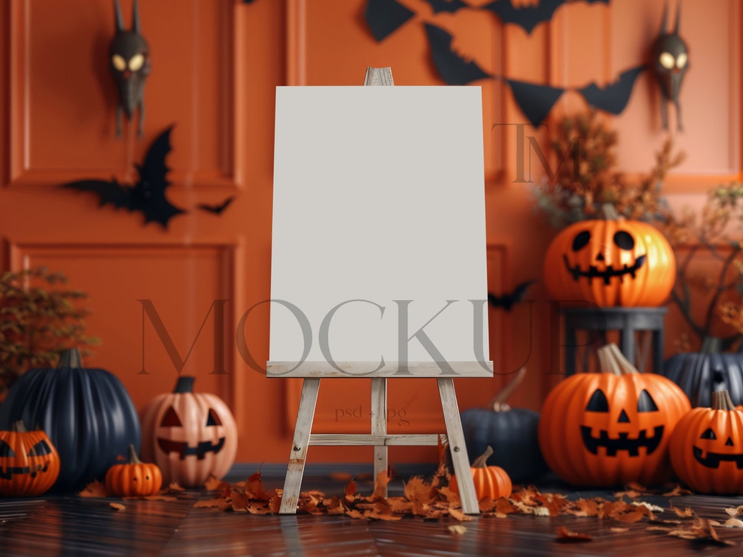 Halloween Welcome Sign Mockup, Event Sign Mockup, 16x20 Sign Mockup ...