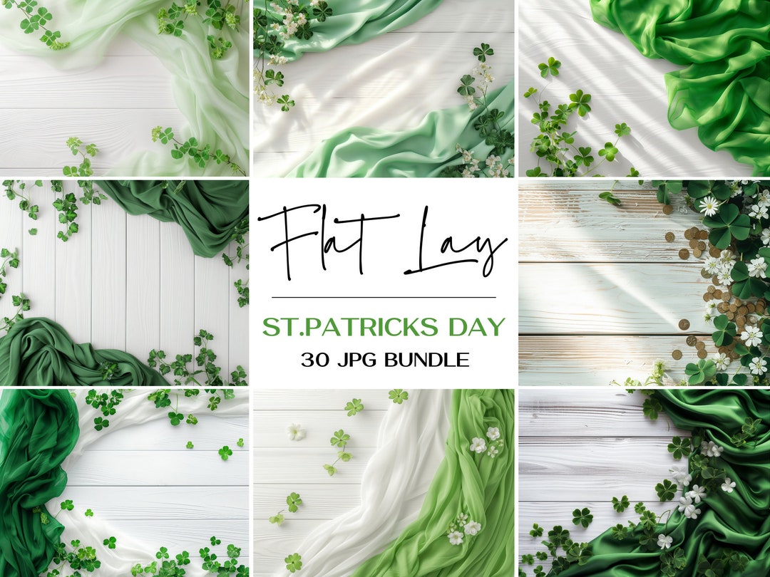 St Patricks Backdrop Mockup Bundle, Table Flat Lay Mockups, Wedding ...