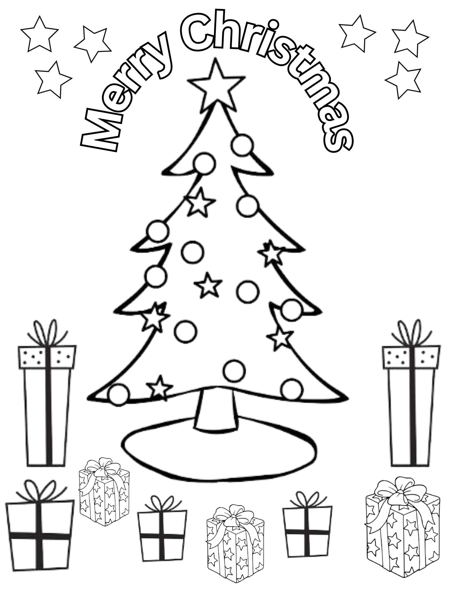 Holiday Printable Coloring Page, Festive Family Fun, Merry Christmas ...