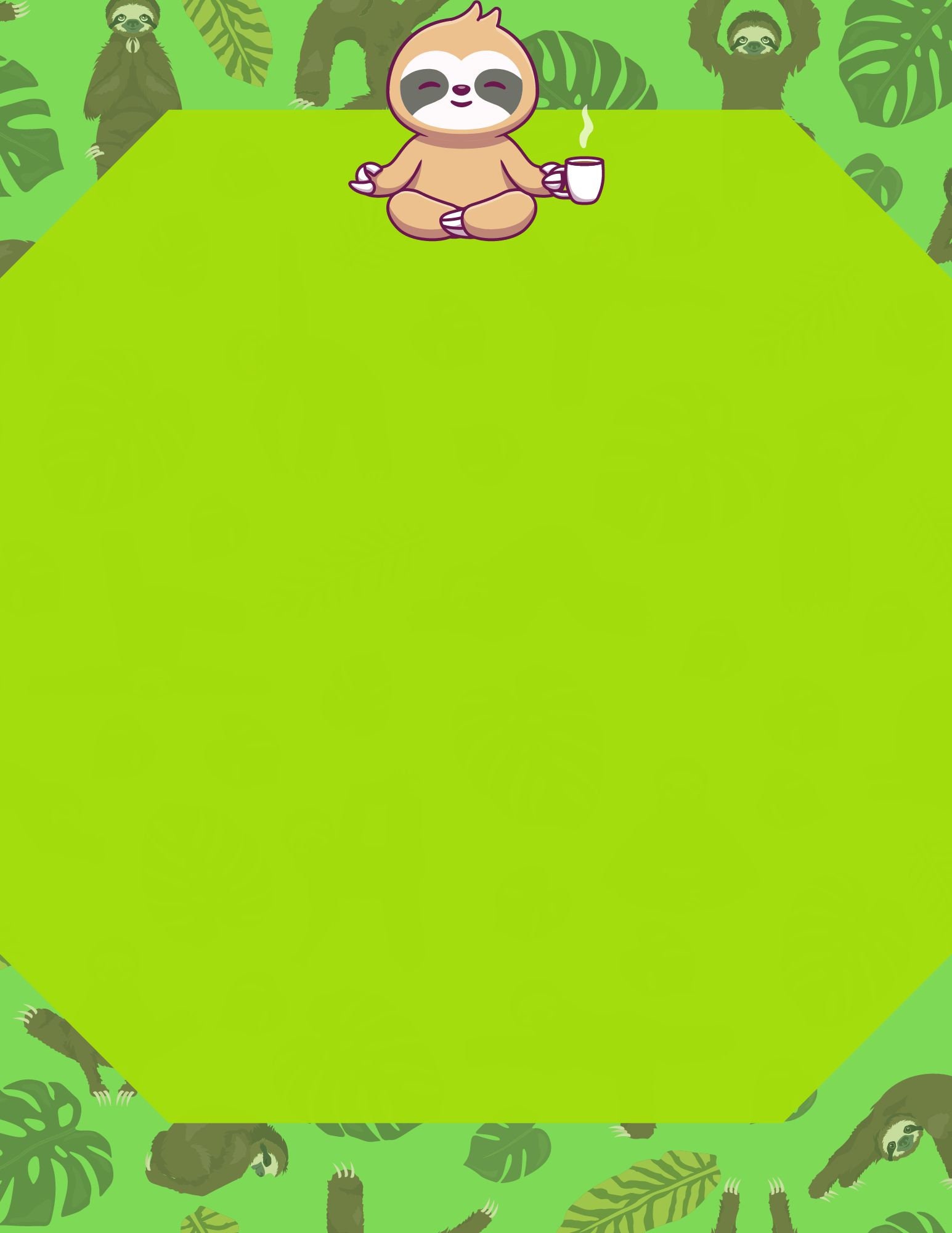 Sloth Journal Pages, Sloth Themed Downloadable Diary Set, Healing ...