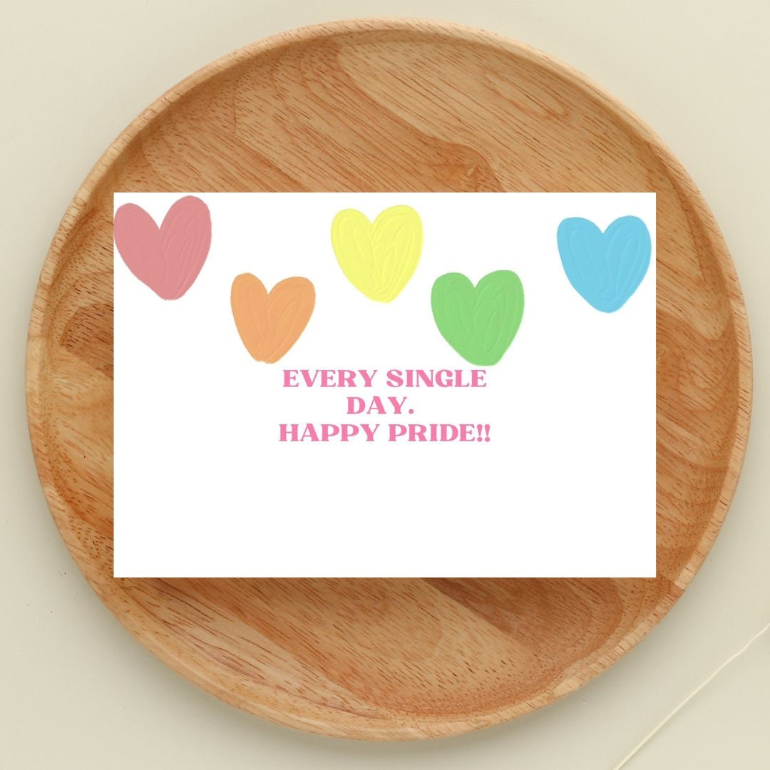 Printable Pride Card, Be Proud Card, Instant Download Love Yourself ...