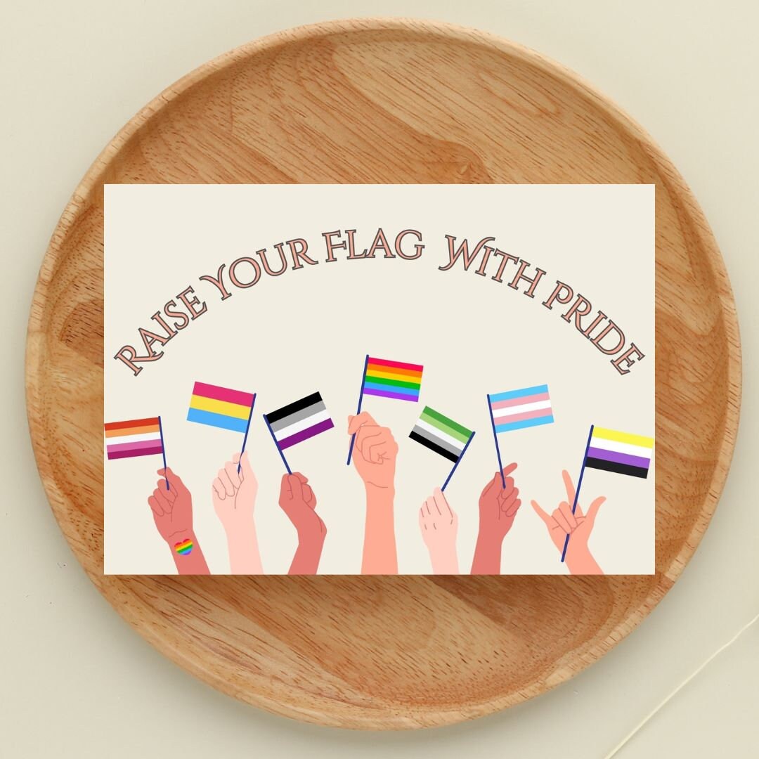 Raise Your Flag With Pride, Printable Pride Card, Be Proud Card ...