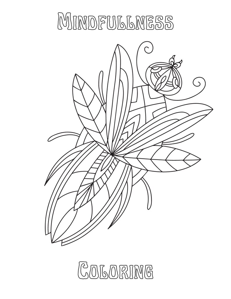 Mindfulness Coloring Page Instant Download, Mandala Style Printable ...