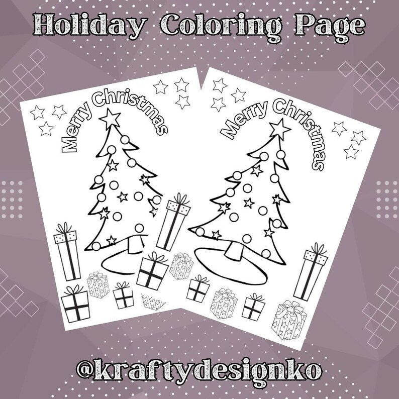 Holiday Printable Coloring Page, Festive Family Fun, Merry Christmas ...