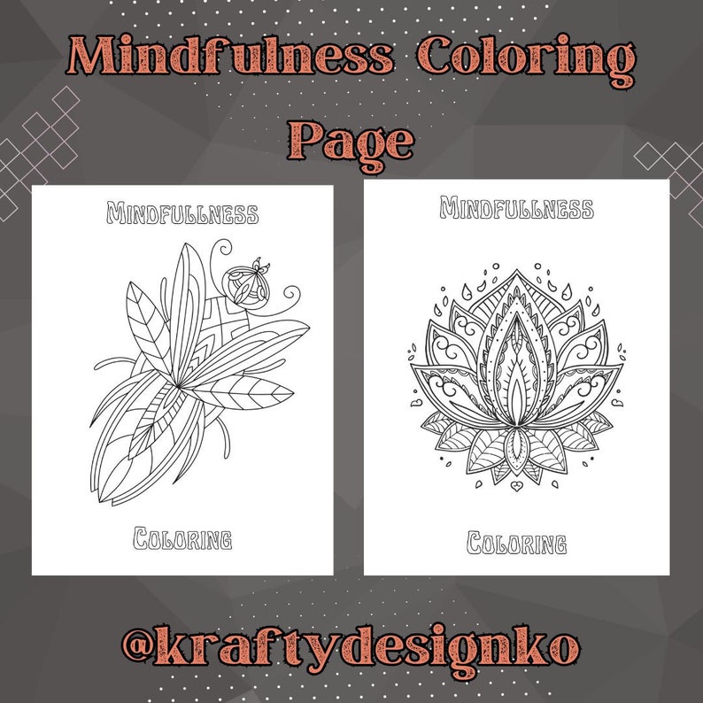 Mindfulness Coloring Page Instant Download, Mandala Style Printable ...