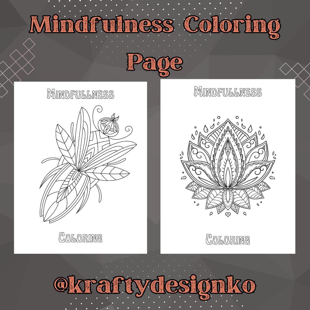 Mindfulness Coloring Page Instant Download, Mandala Style Printable ...
