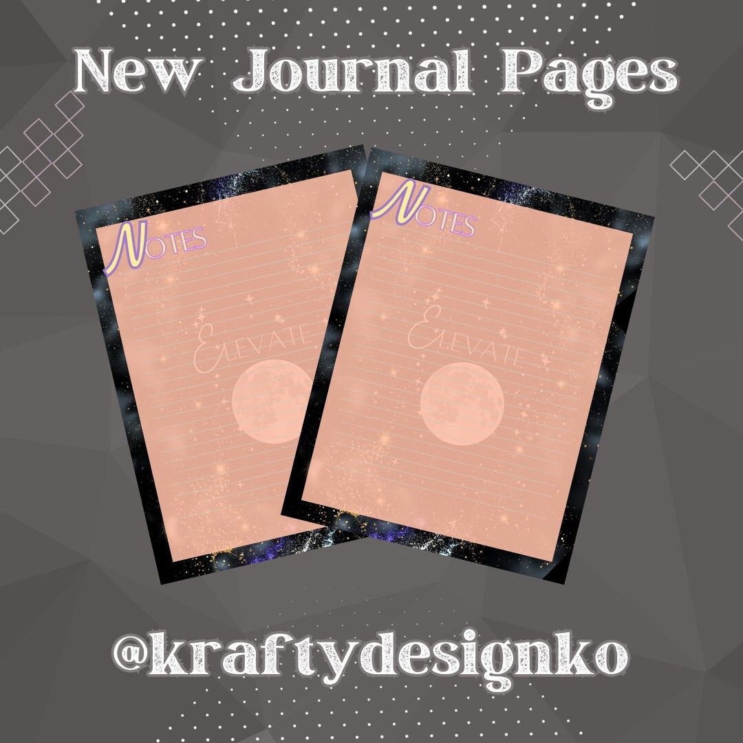 Elevate Journal Pages, Celestial Downloadable Diary Pages, Healing ...