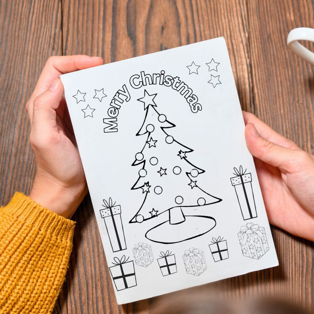 Holiday Printable Coloring Page, Festive Family Fun, Merry Christmas ...