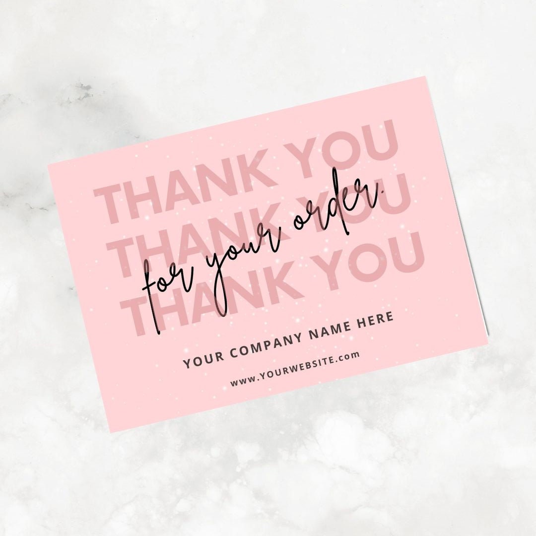 Customized Printable Thank You Postcards, Small Business Double Sided ...