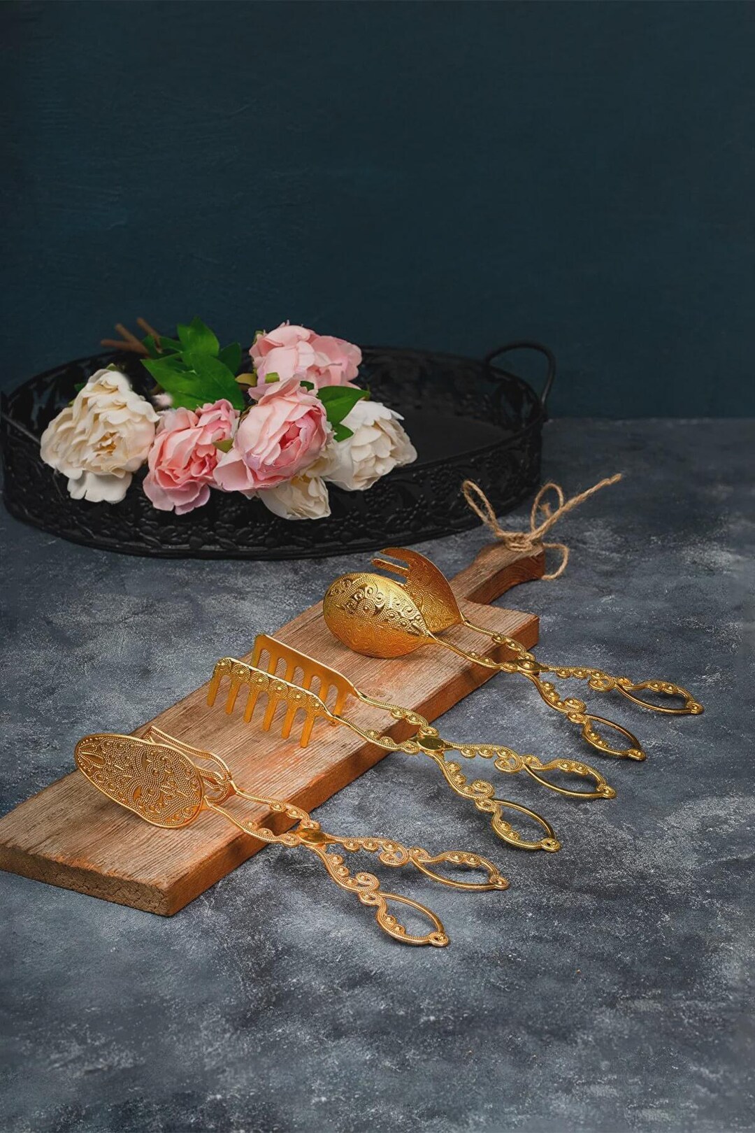 Luxury Gold Serving Tongs Set – Anti-rust Stainless Steel Utensils ...