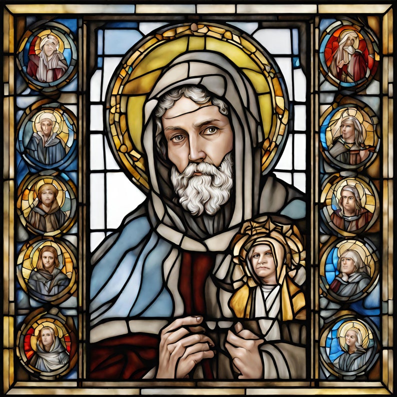 30+stained Glass Saints Sublimation Bundle 14 PNG Files | Christian ...