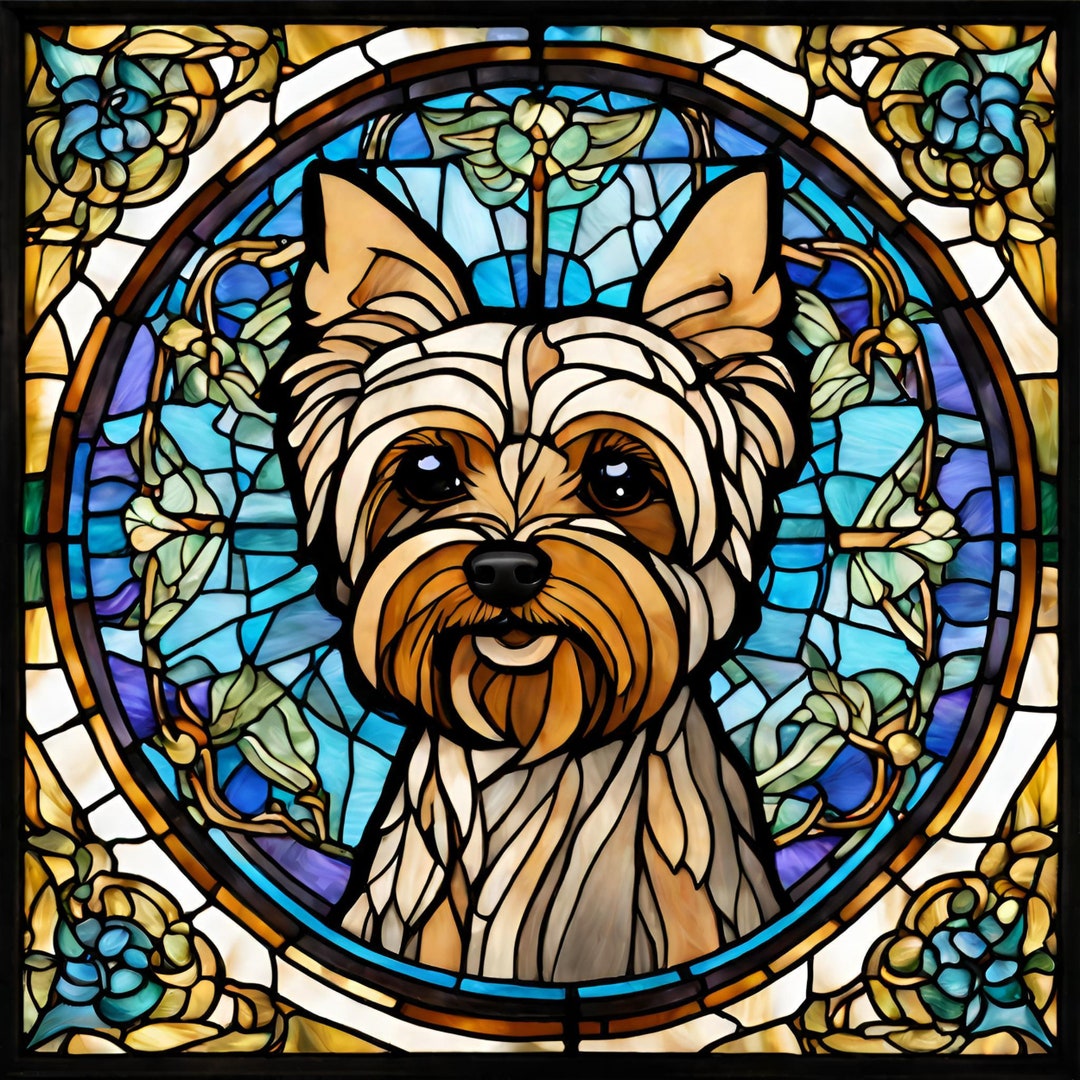 Yorkshire Terrier Stained Glass PNG Yorkshire Terrier Stained Glass ...