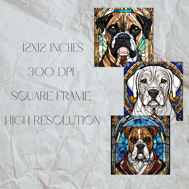 Boxer Dog Stained Glass PNG Boxer Dog Stained Glass Design for Tumbler ...