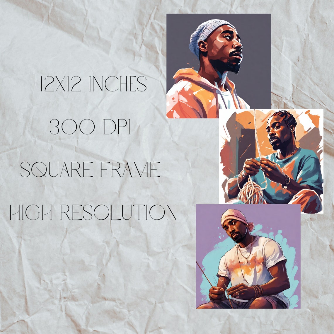 Watercolor Tupac Digital Clipart, Tupac Sublimation PNG, 2pac Printable ...