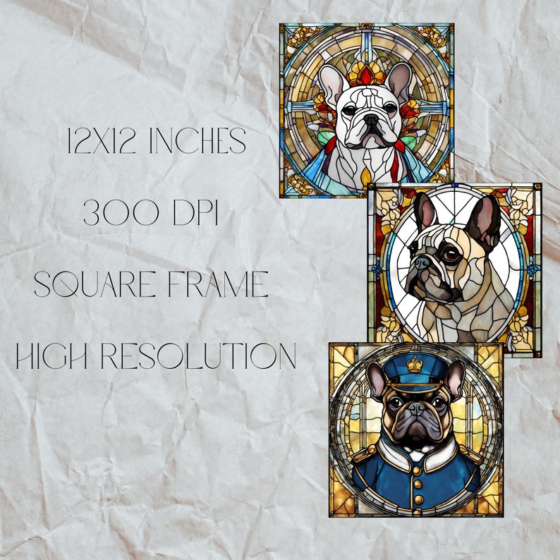 French Bulldog Stained Glass PNG French Bulldog Stained Glass Design ...