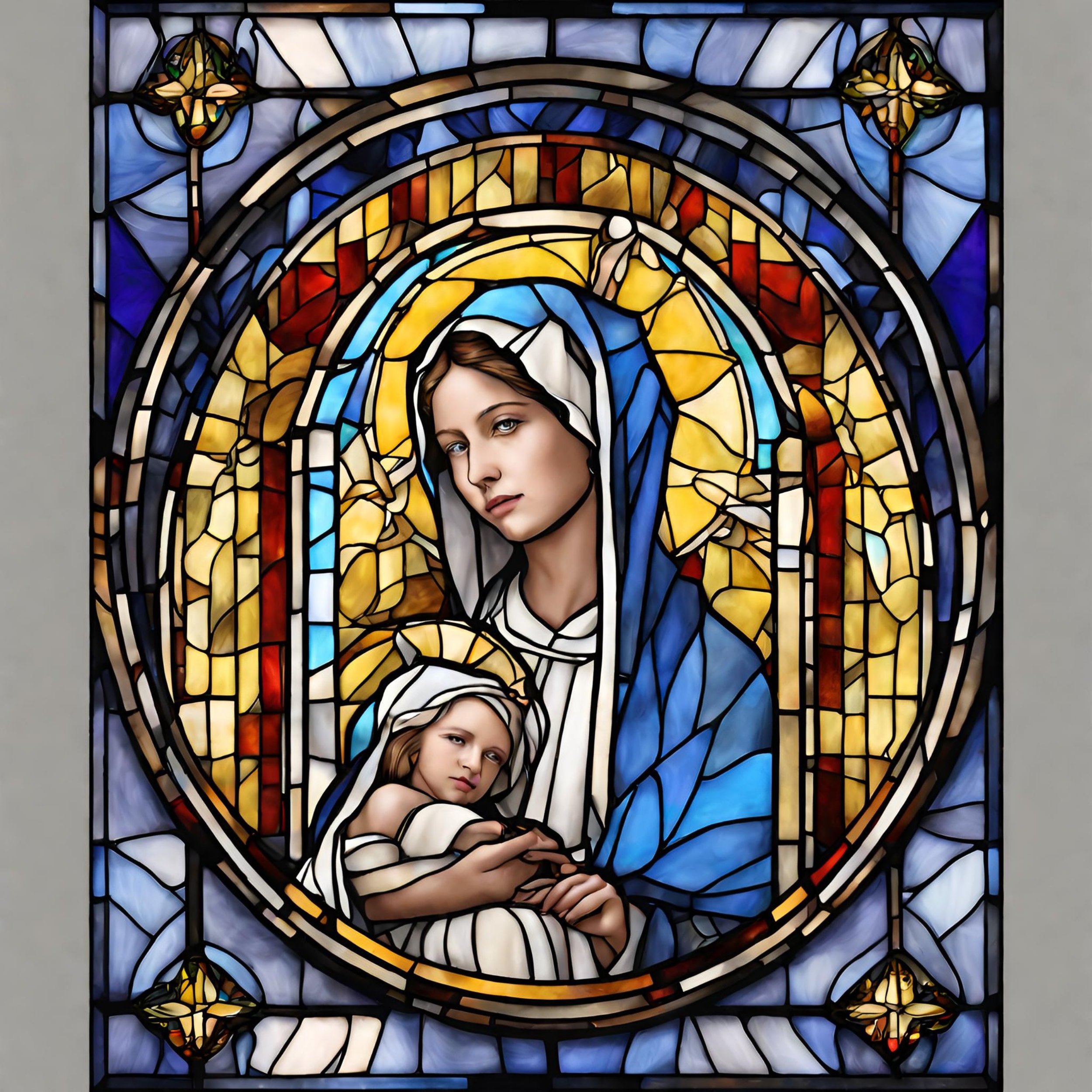 40+ Virgin Mary Stained Glass Clipart Before Jesus Was Born Clipart the ...
