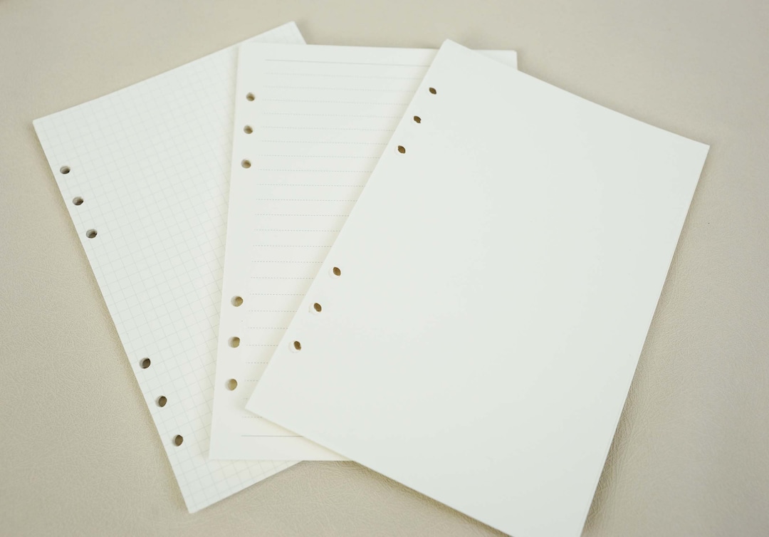 A5 A6 Journal Notebook Planner Inserts: Lined, Grid, Dot, Blank Refill ...