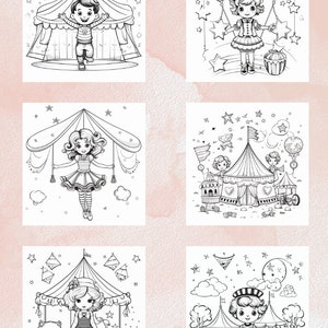Circus Colouring Pages for Kids, Circus Birthday Party, Kids Activites ...