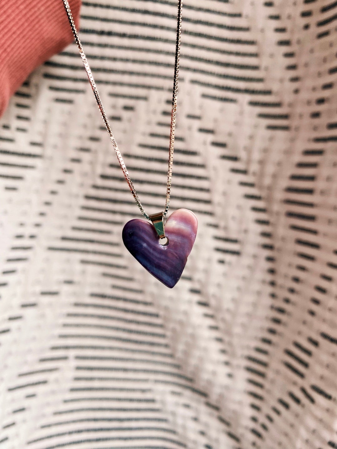 Quahog Shell Heart Necklace, Cape Cod Jewelry, Cape Cod Gift, Heart ...