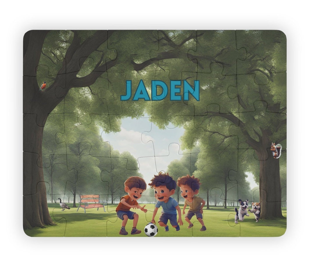 Personalized Kids' Puzzle, 30-piece, Soccer Puzzle, Personalized Puzzle ...