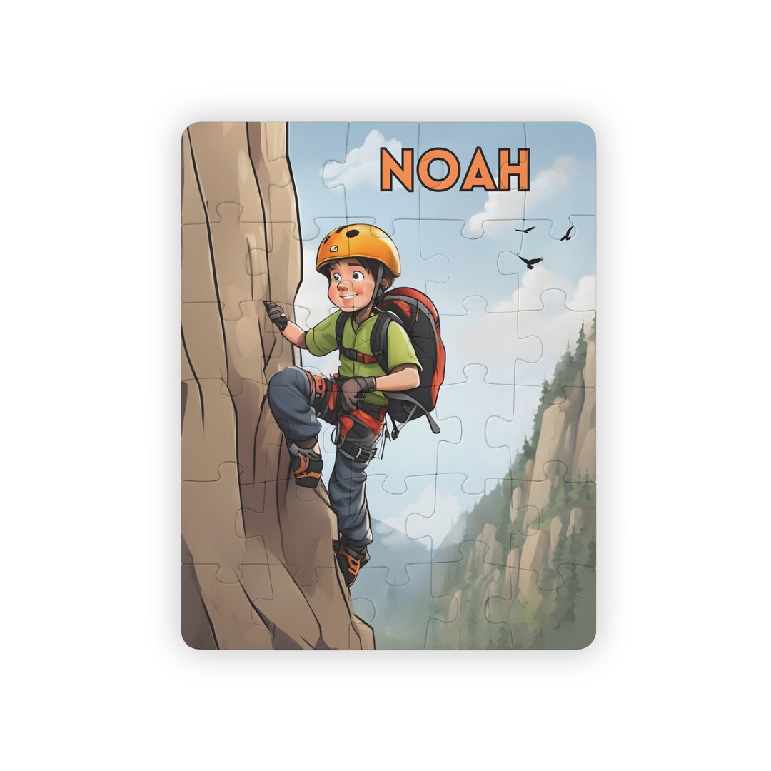 Personalized Kid Puzzle, 30-piece, Rock Climbing, Personalized Puzzle ...
