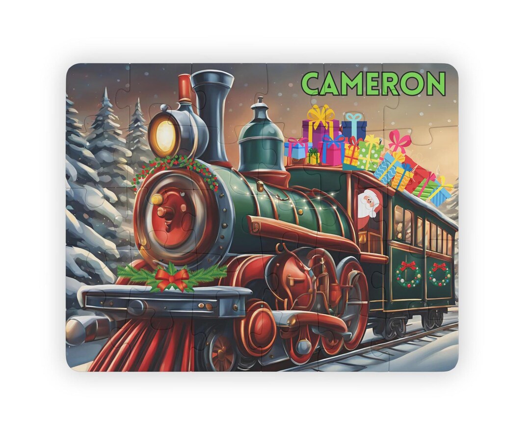Personalized Kids' Puzzle, 30 Pcs, Christmas Train,children Puzzle ...