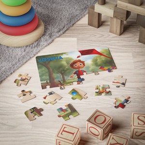 Personalized Kids Puzzle, 30-piece, Boy With Kite Puzzle, Personalized ...