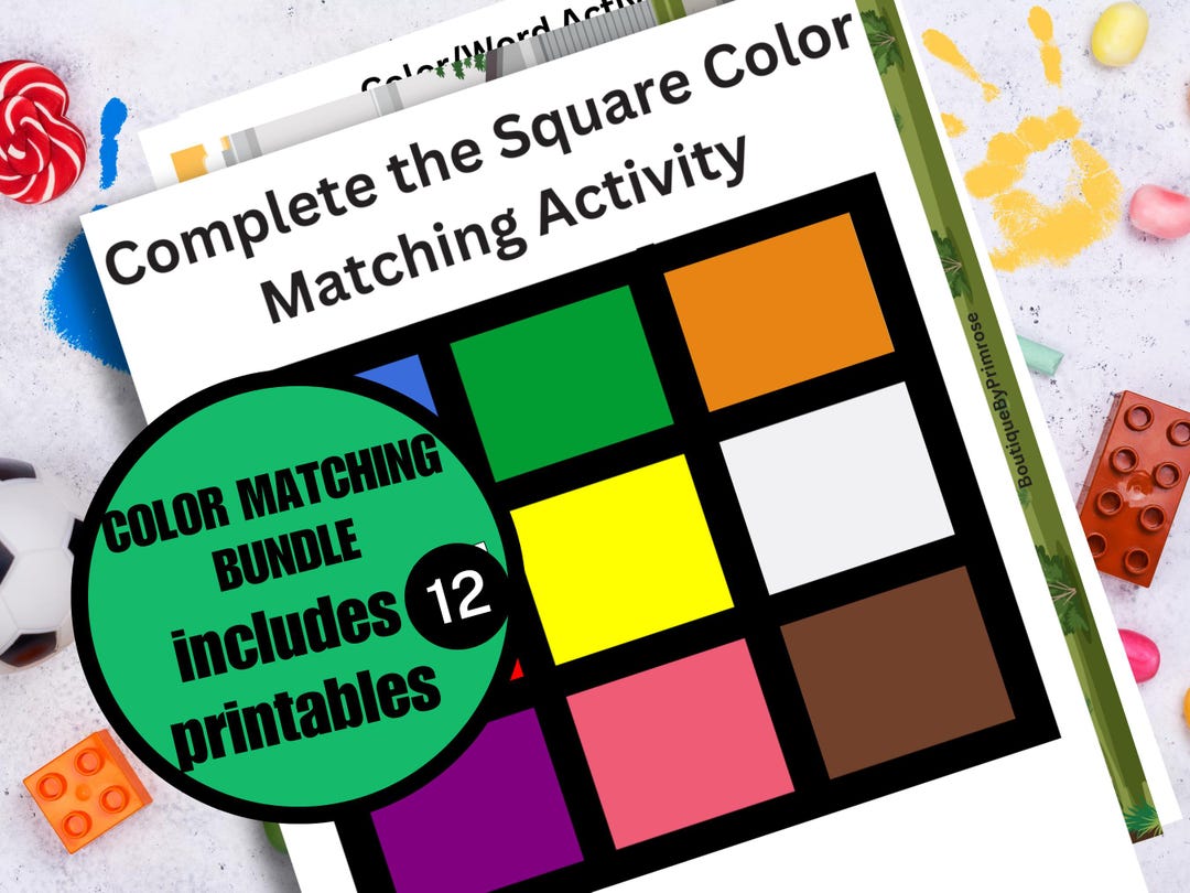 Color Matching Bundle, Color Matching Activity for Kids, Color Matching ...