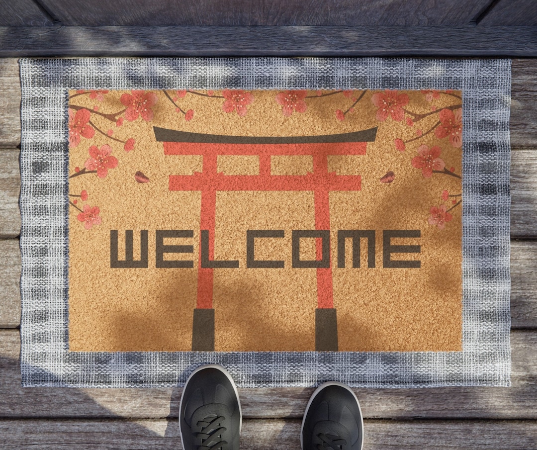 Doormat, Outdoor, Japanese Torii Gate Doormat,front Door Decor ...