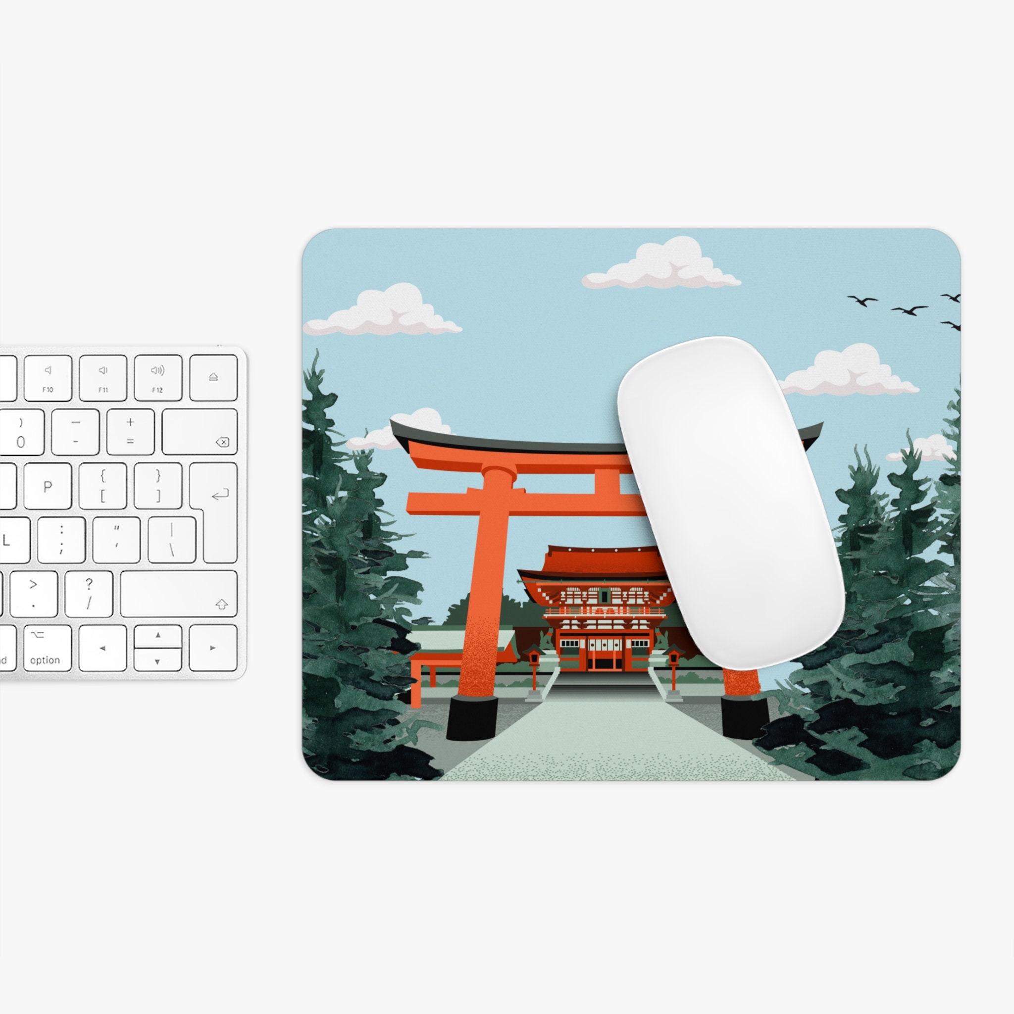 Mouse Pad Theme With Torii Gate Rectangular Asian Themed Mousepad ...
