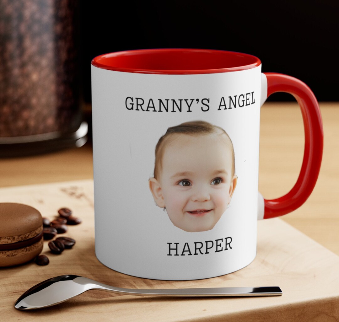 Custom Baby Face Photo Mug, Gift for Her, Personalize Child Coffee Cup ...